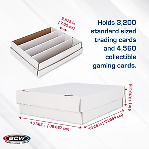 BCW Monster Box - 5ct Trading Card Storage Box | Holds 3200 Cards | Sports & Trading Card Storage