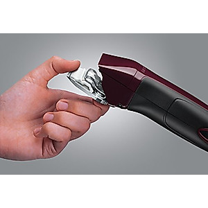 Andis Excel Pro-Animal 5-Speed Detachable Blade Clipper Kit - Professional Pet Grooming, Burgundy, SMC (65360)