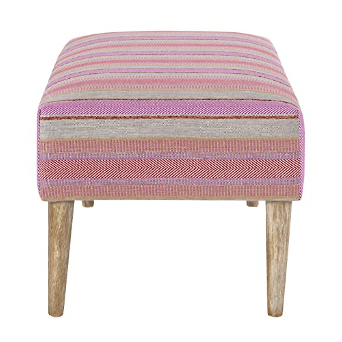 Linon Home Decor Products Pink Stripe Linon Yanni Bench