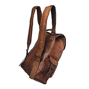 cuero 22" Leather Backpack Travel rucksack knapsack daypack Bag for men women