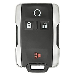 Keyless2Go Replacement for 4 Button Replacement Remote for GM M3N-32337100 13577770 84540865