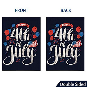 4th of July Garden Flag Vertical Double Sided |Yard Decor & Decoration Outdoor -12x18 Inch