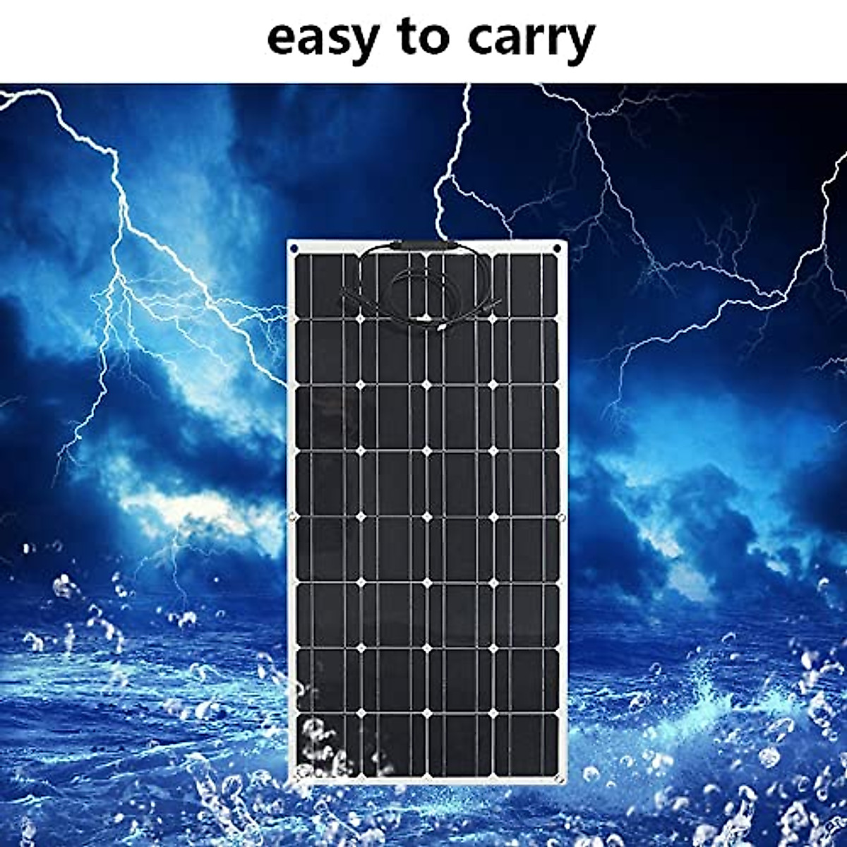 100W Flexible Solar Panel High Efficiency Monocrystalline Portable Solar Panel Outdoor Emergency Charging Rechargeable Power for Home Camping Boat