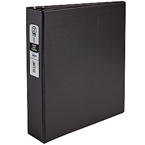 Avery Economy 3 Ring Binder, 2" Round Rings, 1 Black Binder (03501)
