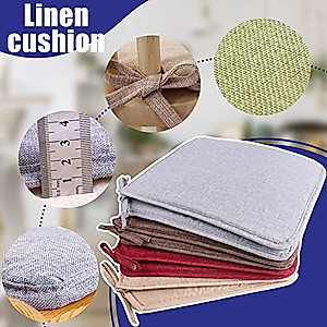 Scceatti Seat Cushion for Car Soft 16x16In Outdoor Cushions GreySquare Strap Garden Chair Pads Seat Cushion for Outdoor Bistros Stool Patio Dining Room for Desk Chair Car Office Chair Office Supplies