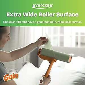 Evercare 10” Mega All-Purpose Pet Hair Lint Roller Refills, 3 Pack, 50 Sheets Each, Gain Scented – Sticky Roller for Pet Hair, Cat & Dog Hair Remover, Lint Remover for Furniture, Clothing & Cars