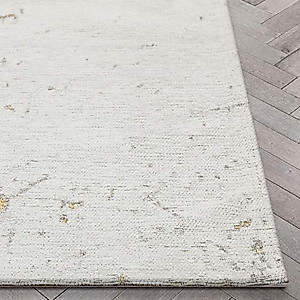Well Woven Nepi Grey Abstract Distressed Area Rug (5'3" x 7'3")