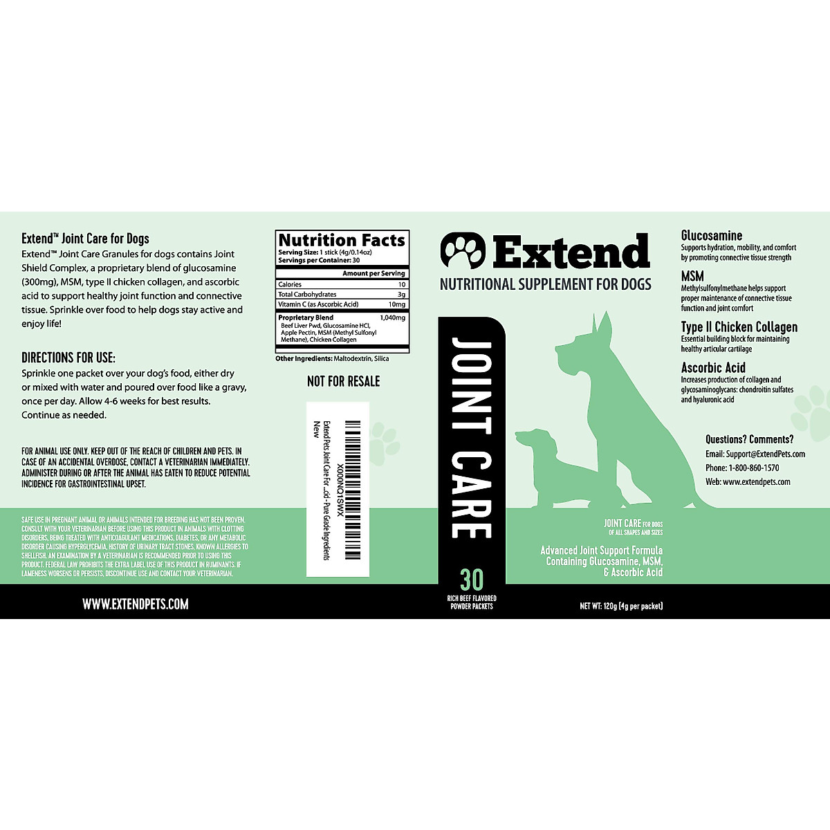 Extend - Joint Care and Probiotic for Dogs. Combo Special!