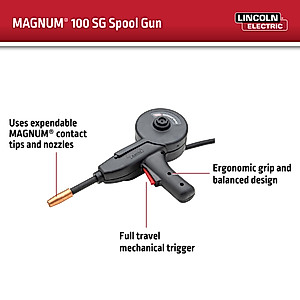 Lincoln Electric, K2532-1, Magnum 100SG Spool Gun, Black