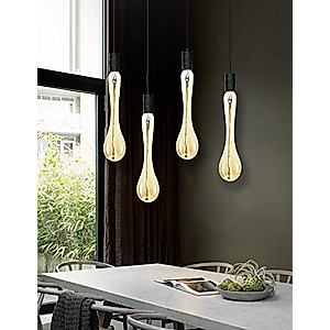 Beilf Decorative Oversized Edison Light Bulbs with E26 Base, Amber Glass, 4W Warm White 2200K, Dimmable, Large Led Filament Specialty Light Bulbs for Decorating Your Home