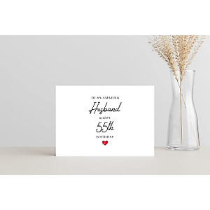 Emily gift To An Amazing Husband Happy 55Th Birthday - Husband Birthday Card 55 - Fiftieth Birthday Card - Husband 55th Birthday Card