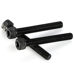 3/8-16 x 1-1/4" Socket Head Cap Screws Cap Bolts, 12.9 Grade Alloy Steel Black Oxide, UNC Coarse Thread Fully Threaded, 10 PCS