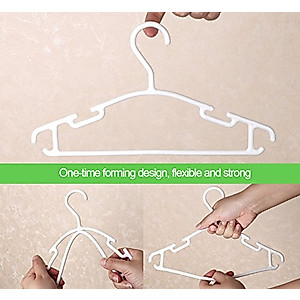 Lemonfilter Toddler Hangers with Baby Closet Dividers, 36 Pack Baby Hangers for Nursery Infant Clothes, Ultra Thin Space Saving White Hangers with 8 Wardrobe Hanger Dividers from Newborn to Toddlers