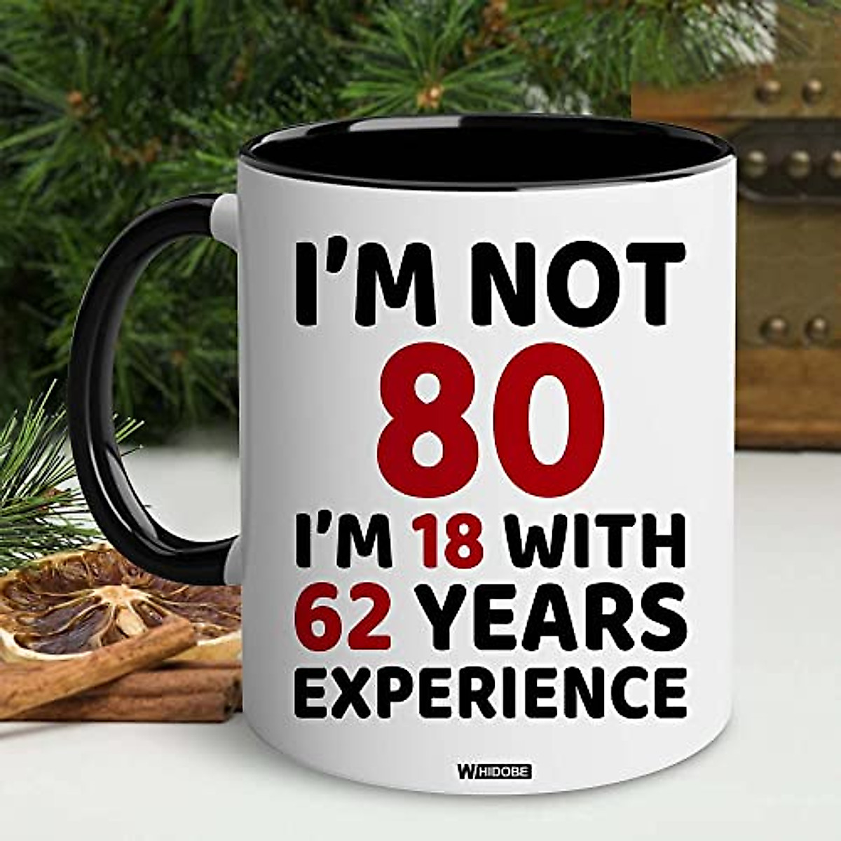 WHIDOBE 80th Birthday Gifts for Women, Men, Dad, Mom - 1943 Birthday Gifts for Women, 80 Years Old Birthday Gifts Coffee Mug for Wife, Friend, Sister, Her, Brother, Colleague, Coworker, Christmas