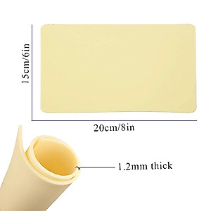 12PCS Blank Tattoo Skin Practice - 6"x8" Double Sides Tattoo Practice Skin kit Silicone Pads Tattooing Microblading Practice Skin for Beginners(0.12CM Thick) yellow