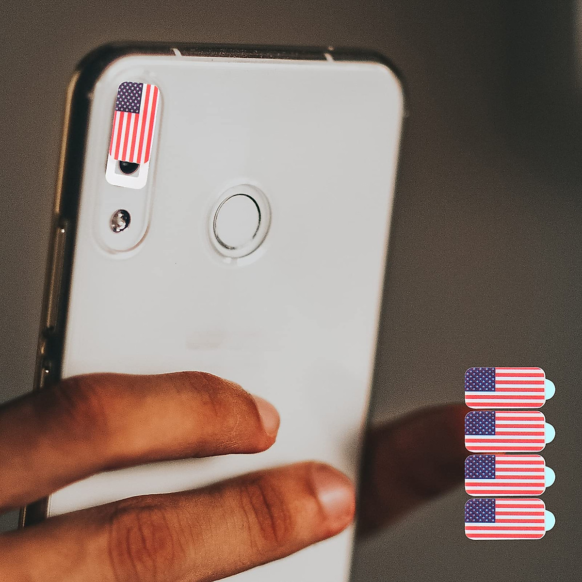 OSALADI Laptop Camera Cover Slide Tablet Camera Covers 4pcs American Flag Pattern Phone Camera Covers Anti- Peeping Sliding Covers Laptop Camera Cover Slide Computer Camera