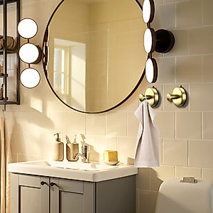 DGYB Suction Cup Hooks for Shower Set of 4 Gold Towel Hooks for Bathrooms Waterproof Stainless Shower Hooks for Inside Shower 15 Lb Bathroom Hooks for Towels