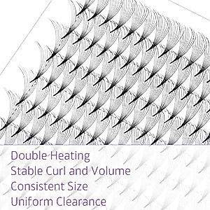 EMEDA 180 Fans Premade Fans Eyelash Extensions Pointy Base Thin Base 8D Stable C Curl Premade Lash Extensions Fans Pre Fanned Volume Lash Extensions (8D 0.07 C Mix 8-14mm)