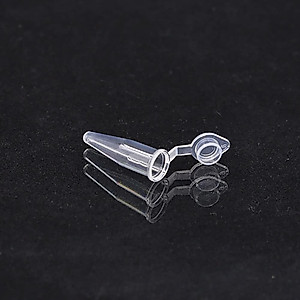 UUYYEO 500 Pcs 0.2 ml Plastic Microcentrifuge Tubes Clear Mini Mirco Test Tubes Snap Cap Tube Test Vials with Lids