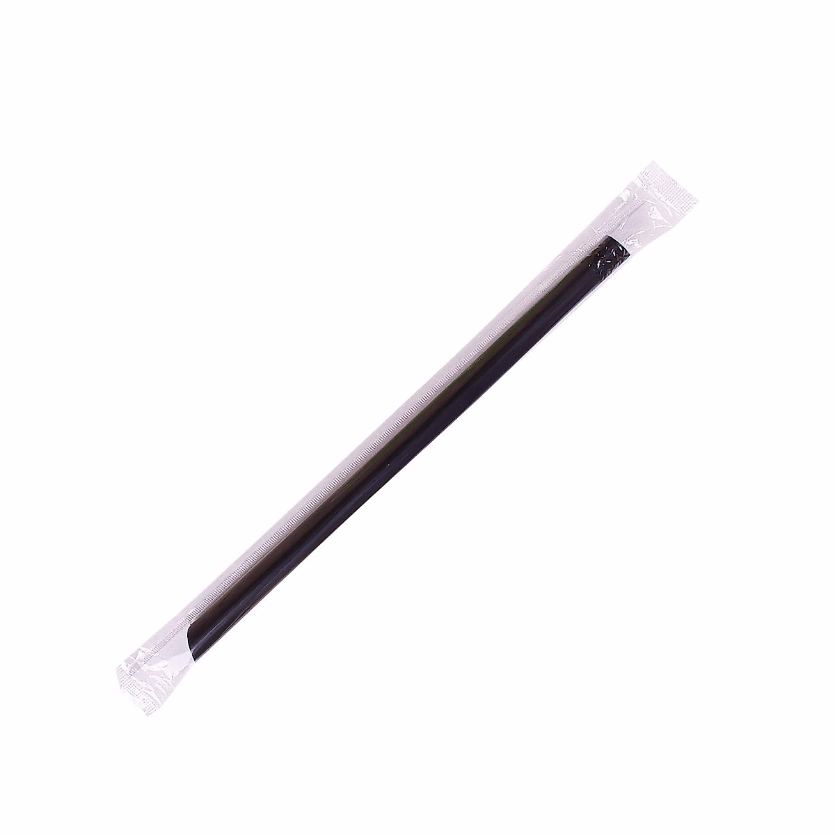 Karat C9060s (Black) 9" Boba Straws (10mm Diameter), Poly-Wrapped, Solid Black (Case of 1600)