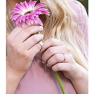 14K Gold-Plated over Sterling Silver 2mm Band Baby Ring for Toddlers and Little Girls Jewelry Gift (Size 2)