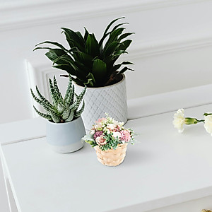 SAFIGLE Wicker Trash Can Bathroom Trash Can Bamboo Desk Paper Wastebasket Straw Basket Weaving Organizer Bamboo Storage Basket Rattan Trash Can