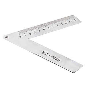 Angle Ruler With Clear Scale Stainless Steel 45 Degree 90 Degree Square Ruler Lightweight Angle Ruler Used For Construct