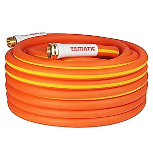 YAMATIC Heavy Duty Garden Hose 5/8 in x 30 ft, Ultra Flexible Water Hose, Drinking Water Safe, All-weather, Lightweight, Burst 600 PSI