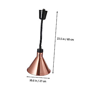 BUGUUYO 1pc Food Warmer Lamp Dome Reptile Light Reptile Lamp Hanging Light Fixtures Hot Lamp for Food Warmer for Parties Buffets Catering Food Catering Lamps Food Metal