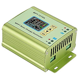MPPT Solar Charge Controller, Solar Panel Regulator Charge Controller(100W-600W) Aluminum Alloy LCD Display Solar Controller MPT-7210A for Home Industry Boat Car