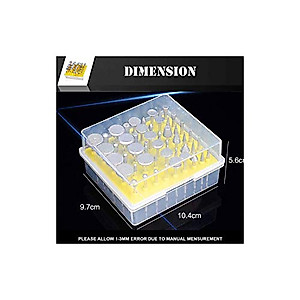 CNQLIS 50 Pcs 1/8 Inch Diamond Burr Set Coated Grinding Stone Carving Bits, Diamond Drill Bits Compatible with Dremel Rotary Tools for Jewelry Glass Gems Ceramic Stones Polishing