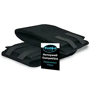 BlueBird Filters Replacement Prefilter, Fits Honeywell 17000-S, Carbon Charcoal, 2 Pack