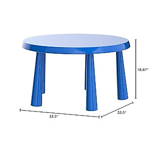 Ikea Mammut Children's Table Indoor Outdoor Blue 903.651.80 Size 33 1/2"