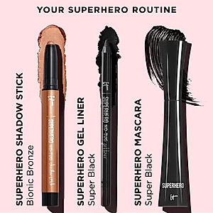 IT Cosmetics Superhero No-Tug Waterproof Eyeshadow Stick, Bionic Bronze - Metallic Bronze - Longwear, Blendable Cream Eyeshadow with Built-In Primer - Suitable for Sensitive Eyes - 0.05 oz