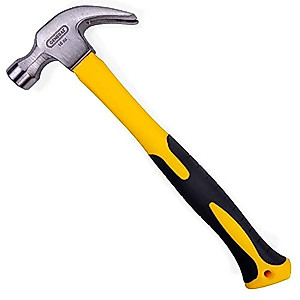 General Tools 16 Oz. Fiberglass Claw Hammer #WS-1001, Yellow