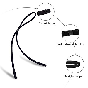 HALF CRESCEN Glasses Strap for Men Women (Pack of 2 Black) Keep Your Eyeglasses Close and Secure with our sunglasses strap