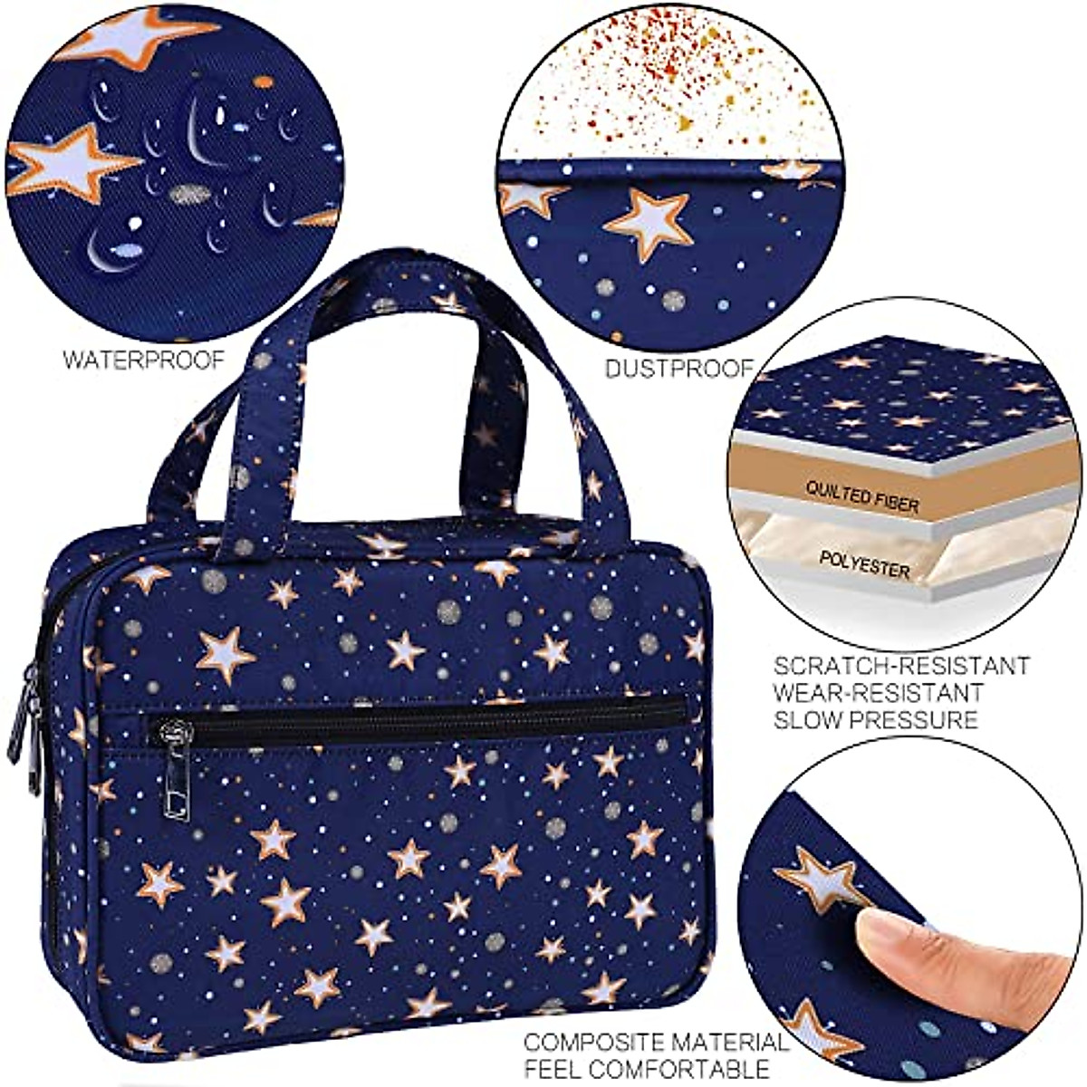 Bible Case, Bible Cover for Men, Black Canvas Bible Bag with Pocket Zip Large Size Bible Carrying Cases, Christian Gifts for Boy Father and Kids, Church Bible Covers for Bible Study