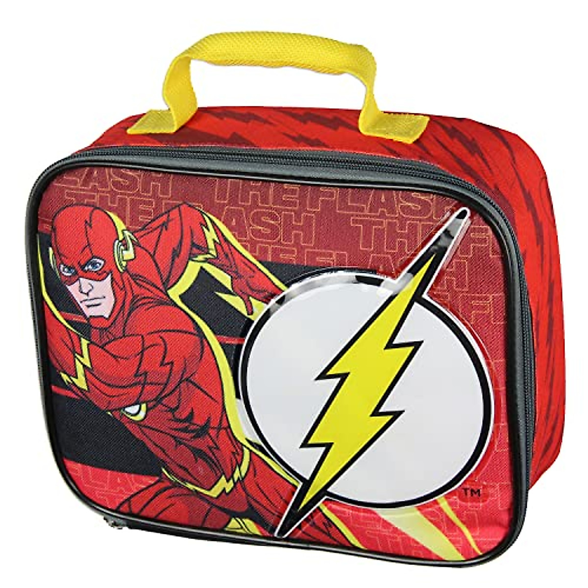 DC Comics The Flash Character Lightning Bolt Logo Insulated Lunch Box Tote