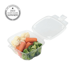 GoodGuard® Pack of 260-16 oz. Multi-Purpose Clamshell Tamper Evident Food Packaging, Crystal Clear - Food Storage Container with Lids