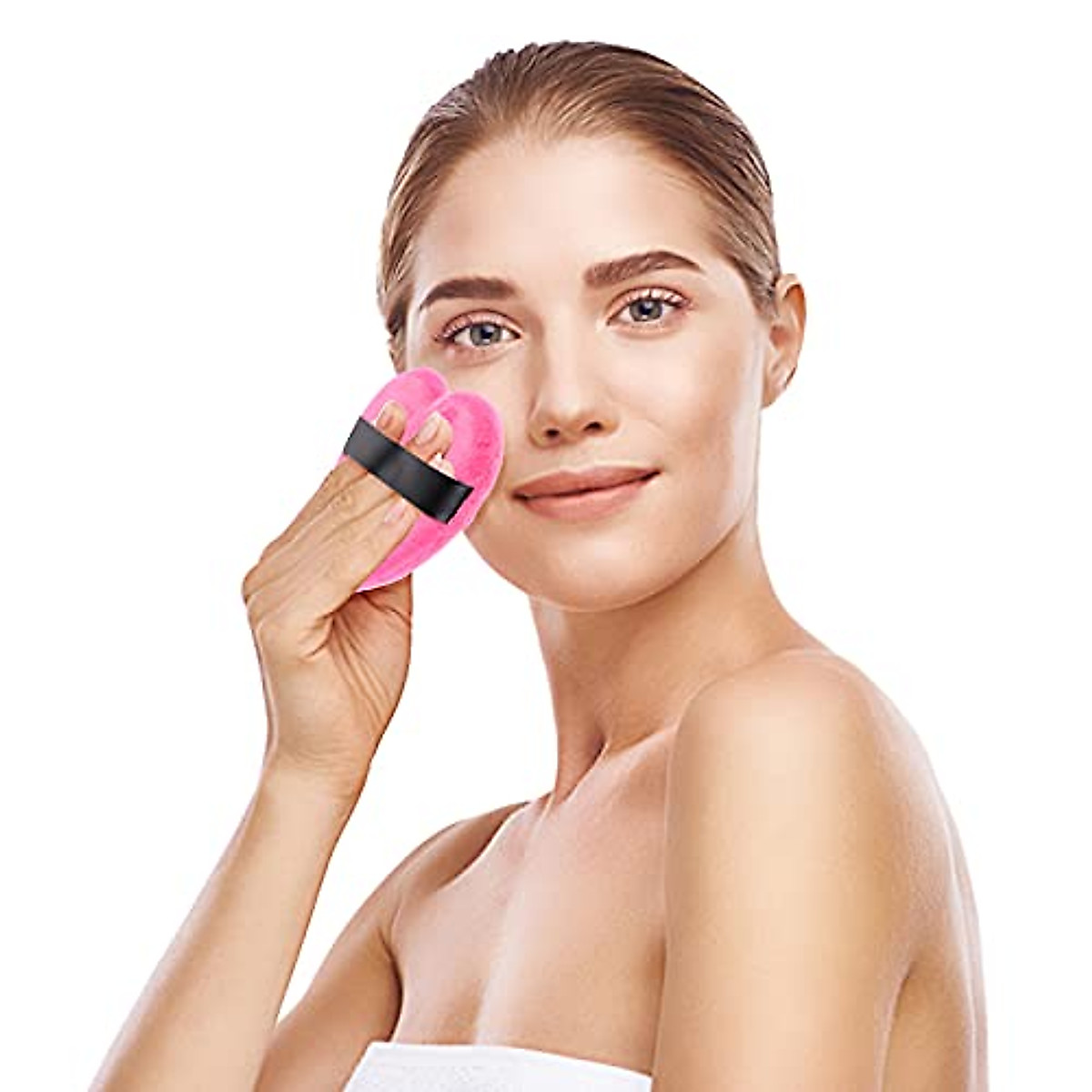 Molain Heart Shape Makeup Blendiful Puffs, 4PCS Cotton Powder Puff, Makeup Tool, Beauty Sponges Blender Cleanser