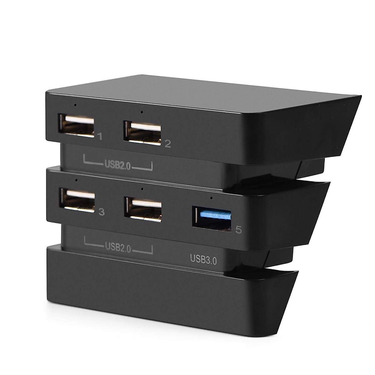 Santing ABS USB Hub, Professional Multi-Port USB Hub, with LED Indicators for Ps4 Pro Console Easy Installation Ps4 Pro Default