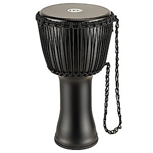 Meinl Percussion Series Travel Djembe Hand Drum Circle Instrument, Synthetic Shell and Goat Skin Head — NOT Made in China — African Mali Weave Rope Tuning, 2-Year Warranty (PADJ4-L-G)