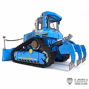 LESU Hydraulic RC Bulldozer RTR 1/14 Aoue DT60 Metal Crawler Dozer Construction Vehicle Model PL18Ev Lite Radio GPS Light Pipeline Hobby Grade Model