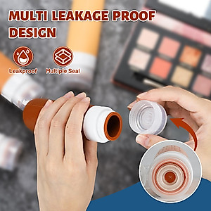 Fuystiulyo 4pcs Silicone Travel Bottles, BPA Free, Leak Proof, TSA Approved, 3oz x 4, Brown