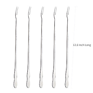 Extra Long Pickle Fork 12.6 inches, 5 Pcs Long Handle Olive Fork, Stainless Steel Cocktail Forks, Prong Pickle Picker, Pickle Grabber, Long Dessert Forks, Long Fruit Fork, 5 pieces