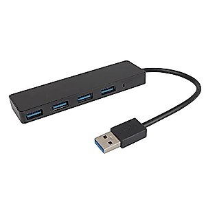 Dogfish 4 Port USB 3.0 Hub, Ultra-Slim Portable Data USB Hub with Extended Cable for iMac Pro, MacBook Air, Mac Mini/Pro, Surface Pro, Laptop, USB Flash Drives, Mobile HDD