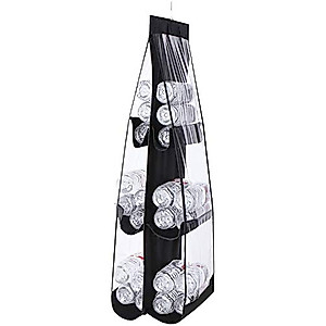 ThunderStar Hanging Closet Organizer Dust-Proof Storage Wardrobe Handbag Holder, Dual-Sided 6 Clear See-Through Pockets