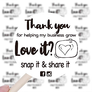 Wailozco 240 PCS Cute Thank You for Helping Business Stickers,Funny Small Business Envelopes Stickers for Business Packages/Handmade Goods/Bags, Theme Small Shop Business Stickers for Envelopes Seals