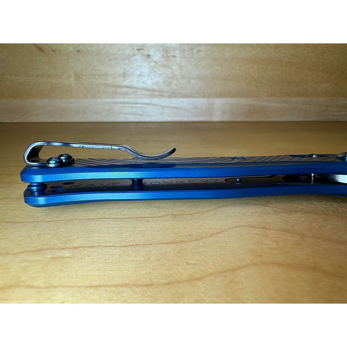 Generic Midnight Lagoon Blue, Billet Aluminum, Full Size Bugout, Topography side Scales, Gift for dad, Everyday Carry Knife Scales