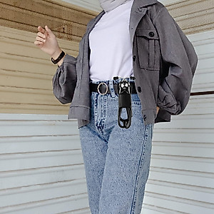 Beautyflier PU Leather Stethoscope Holder with Clip for All Models: Littmann, ADC, MDF, Adscope, Stethoscope Holder Carrier Perfect for Physicians, Nurses, EMT (Black)